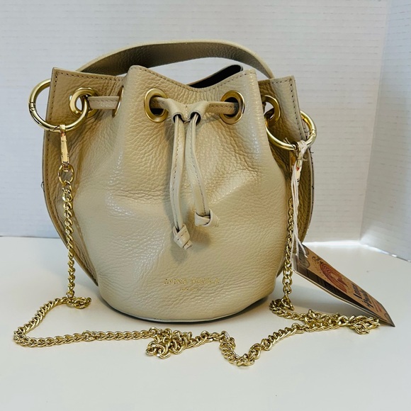 Anna Paola | Bags | Anna Paola Italian Leather Bucket Bag In Prosecco ...